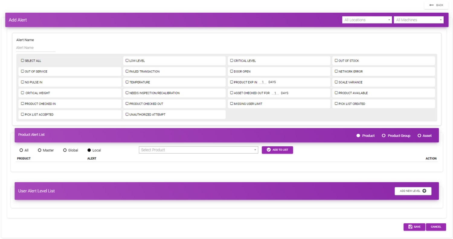 Alert Setup – iQ Technology